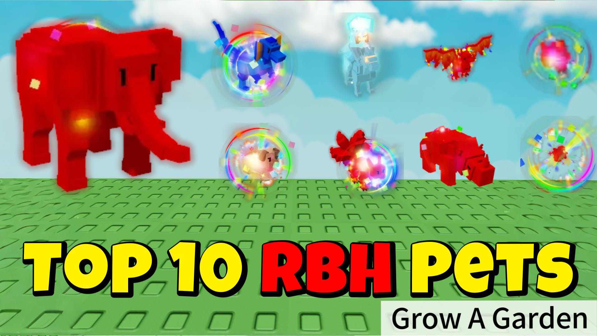 Top 10 Most Popular Rainbow Hatch Pets in Grow a Garden
